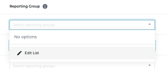 Filtering reports with custom reporting groups